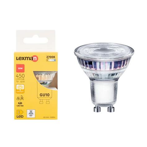 Lexman gu10 led general light bulb warm white 4.8w | LEROY MERLIN South ...