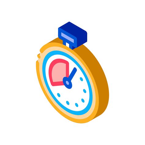timer stopwatch isometric icon vector illustration 19474679 vector art