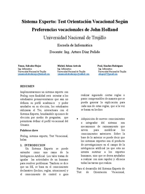 Sistema Experto De Prolog Pdf Programa De Computadora Programación