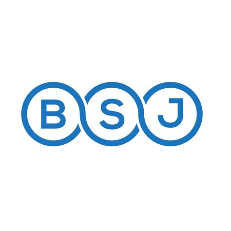 Bsj Letter Logo Design On White Background Bsj Creative Initials