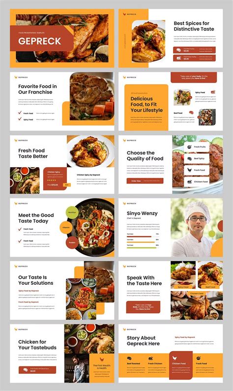 Food And Restaurant Powerpoint Template Food Presentation Food