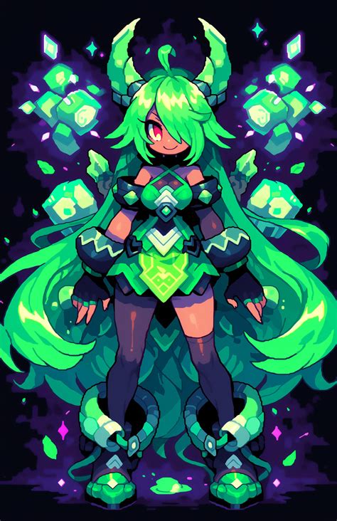 The Girl With The Green Horns And Green Hair By Tuwalg On Deviantart The Girl With The Green Horns And Green Hair By Tuwalg On Deviantart