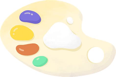 调色盘手绘插画