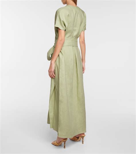 Rosetta Linen Maxi Dress In Green Lisa Marie Fernandez Mytheresa