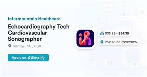 Echocardiography Tech Cardiovascular Sonographer Intermountain