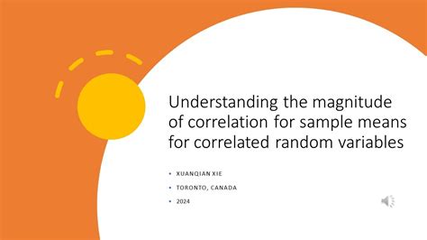understanding the magnitude of correlation for sample means for