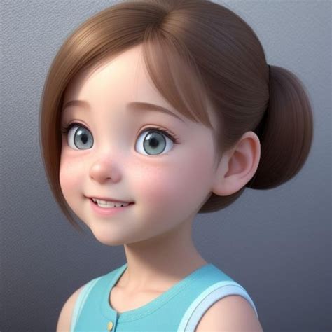 Premium Ai Image 3d Girl Cartoon Character