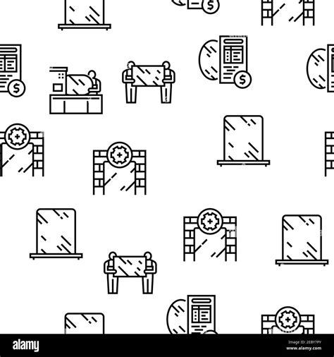 Mirror Installation Vector Seamless Pattern Stock Vector Image And Art Alamy