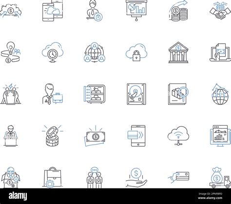 Video Streaming Line Icons Collection Stream Broadcast Live Buffer