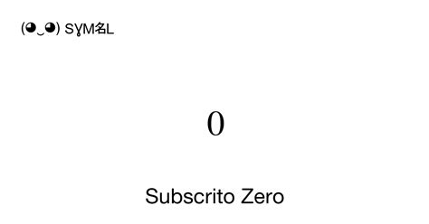 ₀ subscrito zero número unicode u 2080 📖 descubra o significado e