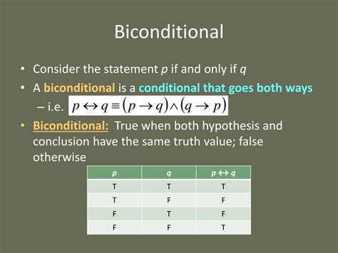Ppt The Conditional And Biconditional Powerpoint Presentation Free Download Id 3943730