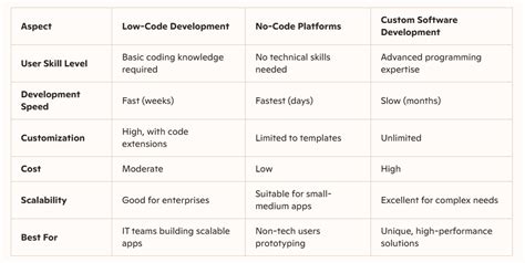 Low Code Vs No Code Vs Custom Development A Complete Guide Infilon