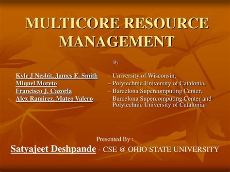 ppt enhancing multi core resource management for optimal system