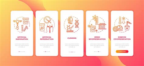 Reproductive Technology Onboarding Mobile App Page Screen 1734720 Vector Art At Vecteezy