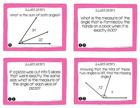 Adding Angles Worksheet 4th Grade Printable Pdf Template