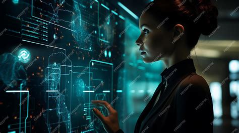 Premium Ai Image Futuristic Ai Technology In Data Analysis Cyber Security Digital Protection