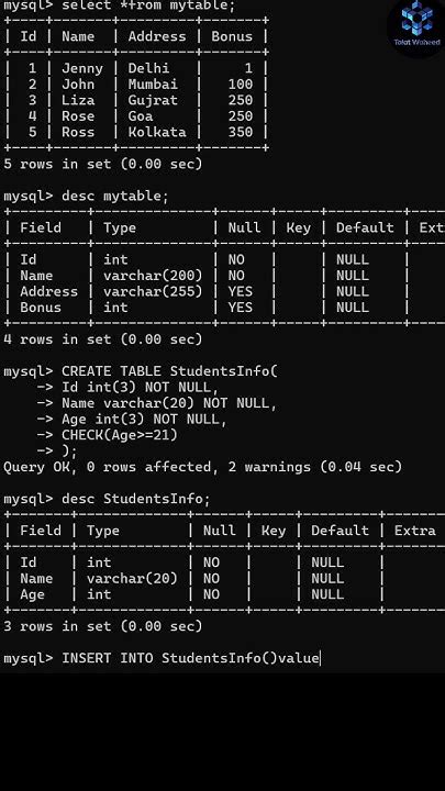 Check Constraint In Mysql How To Add Check Constraint Check