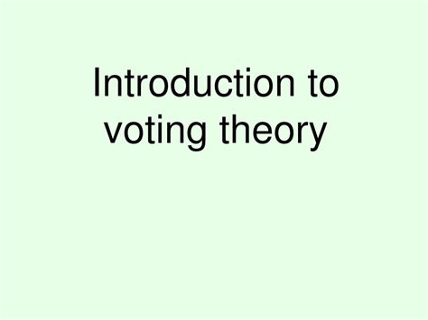 PPT Tutorial Computational Voting Theory PowerPoint Presentation Free Download ID 513923