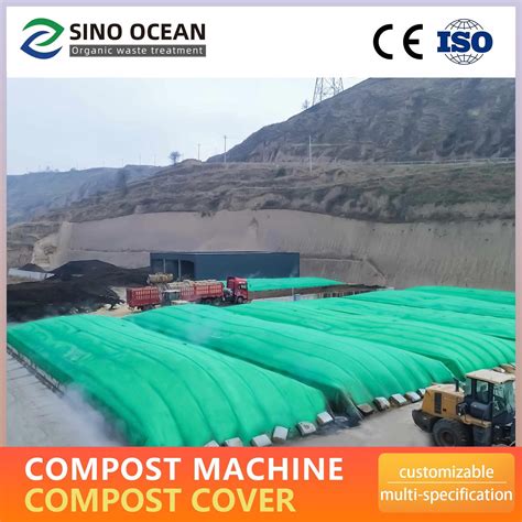 Cow Manure Sewage Treatment Plant Membrane Covered Compost Organic