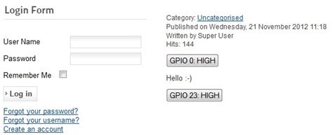 Joomla Plugin To Control Gpios Raspberry Pi Forums