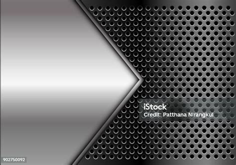 추상은 어두운 회색 원형 메쉬 디자인 현대 럭셔리 미래 배경 벡터 일러스트 레이 션에 빈 공간을 화살표 0명에 대한 스톡 벡터 아트 및 기타 이미지 Istock