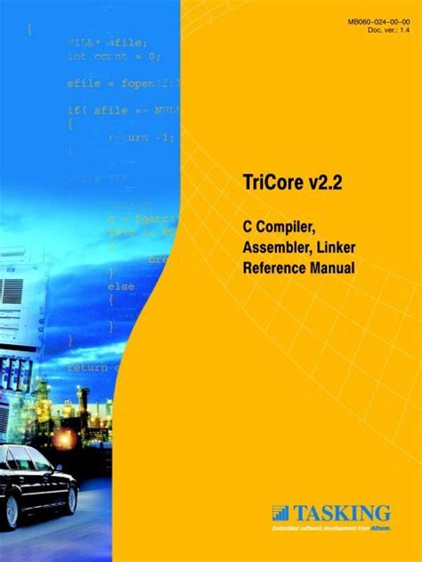 tricore c compiler assembler linker reference manual tasking