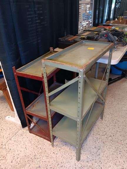 2 Metal Shelving Units Auction Solutions Inc Celebrating 25 Years