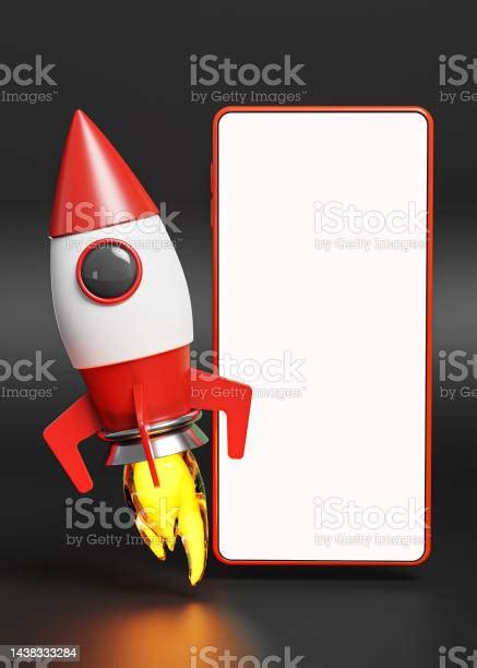 시작 개념 레드 로켓 스마트 폰 발사 프로젝트 비즈니스 모형 템플릿 3d 렌더링 개념에 대한 스톡 사진 및 기타 이미지 개념 개념과 주제 개발 Istock