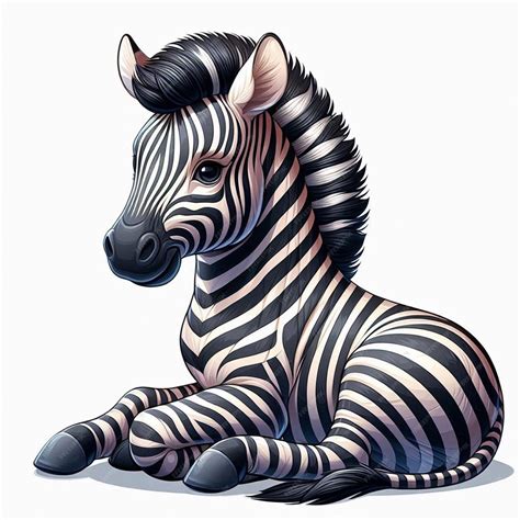 Ilustración De Dibujos Animados Vectoriales De Cebras Vector Premium