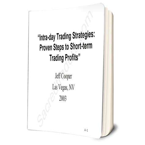 Intra Day Trading Strategies By Jeff Cooper Sacred Traders
