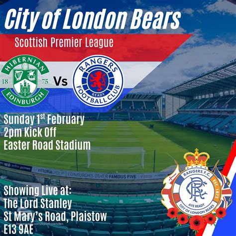 Rangers V Hibs Away Live In Plaistow