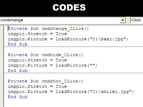 Visual Basic Codes And Screen Designs Ppt Programming Languages