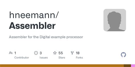 Github Hneemannassembler Assembler For The Digital Example Processor
