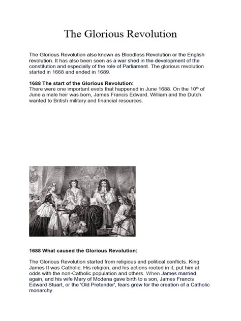 Overview Of The Glorious Revolution Pdf History