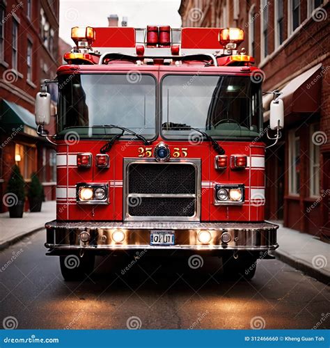 Fire Engine Emergency Response Vehicle For Fire Fighting Stock Illustration Illustration Of