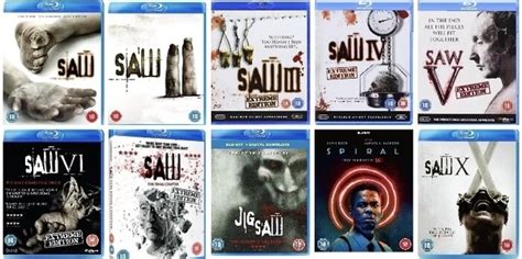 Saw 1 10 Blu Ray Movie Collection Part 1 2 3 4 5 6 7 Jigsaw 8 Spiral