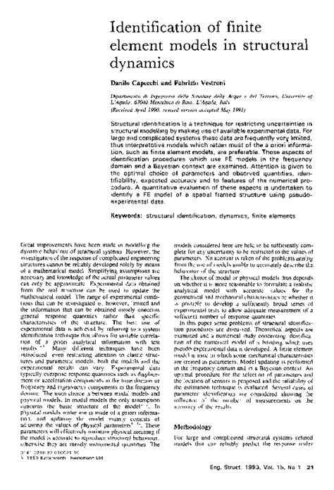 pdf identification of finite element models in structural dynamics
