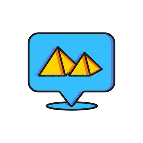 Color Egypt Pyramids Icon Isolated On White Background Symbol Of Ancient Egypt Stock Vector