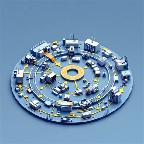 Free Circular Production Flow Image Factory Industrial Circular