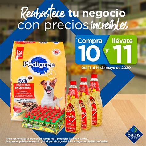 Promoción Sams Club Compra 10 Y Lleva 11 En Categorías Seleccionadas