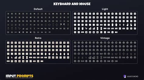 Free Input Prompts Pack Icons For Pc And Consoles For Unreal Engine Or Unity By Juliocacko