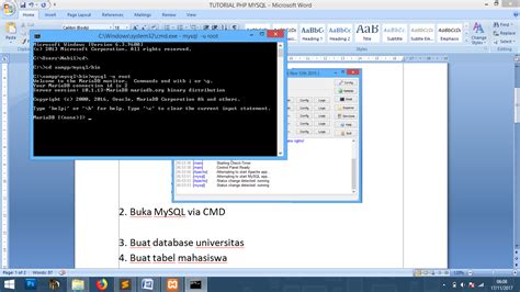 Tutorial Php Mysql Koneksi Mysql Membuat Database Dan Tabel ~ Cah