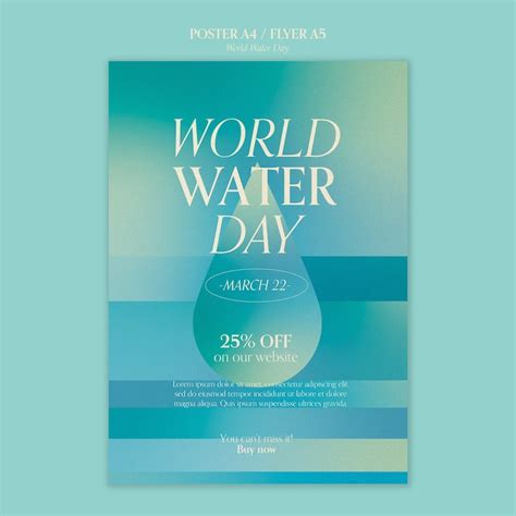 Affiche Eau Inspiration Psd Modèles Psd Gratuits De Haute Qualité à