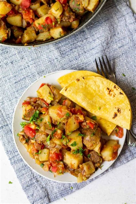 Papas A La Mexicana Oil Free Mexican Style Breakfast Potatoes Very