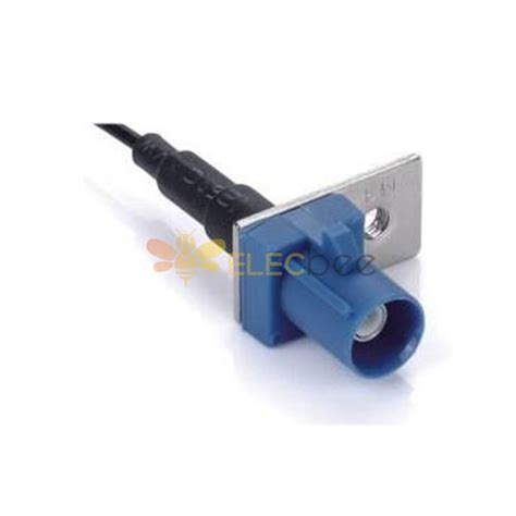 Fakra C Code Blue One Hole Flange Male Vehicle Connector Gps Signal Single End Cable 05m