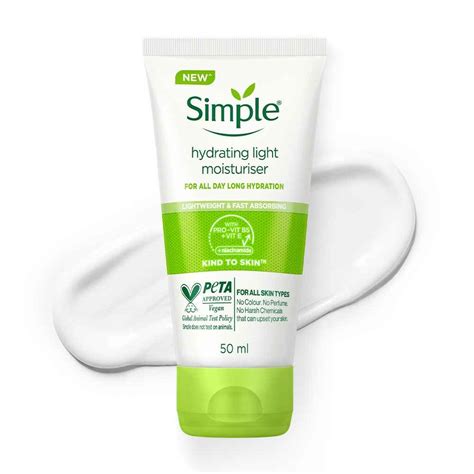 Simple Hydrating Light Moisturiser 50 Ml 12hr Hydration Non Greasy