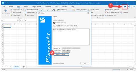 Licensing Tables Planworks Support Center