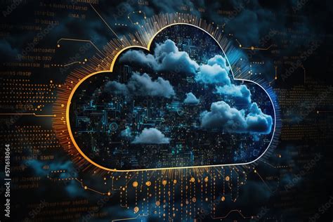 Cloud Technology Computing Concept Background Big Database Data