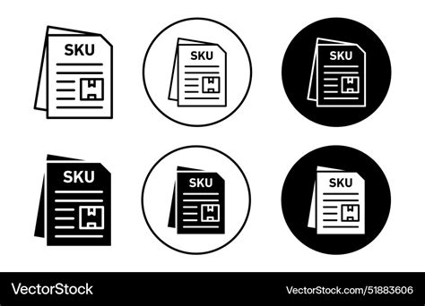 Sku Description Icon Royalty Free Vector Image