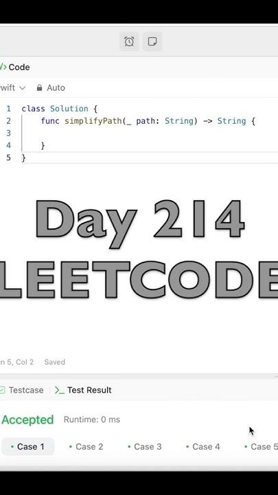 Day 214 Leetcode Problem 71 Swift Daily Challenge Swiftui